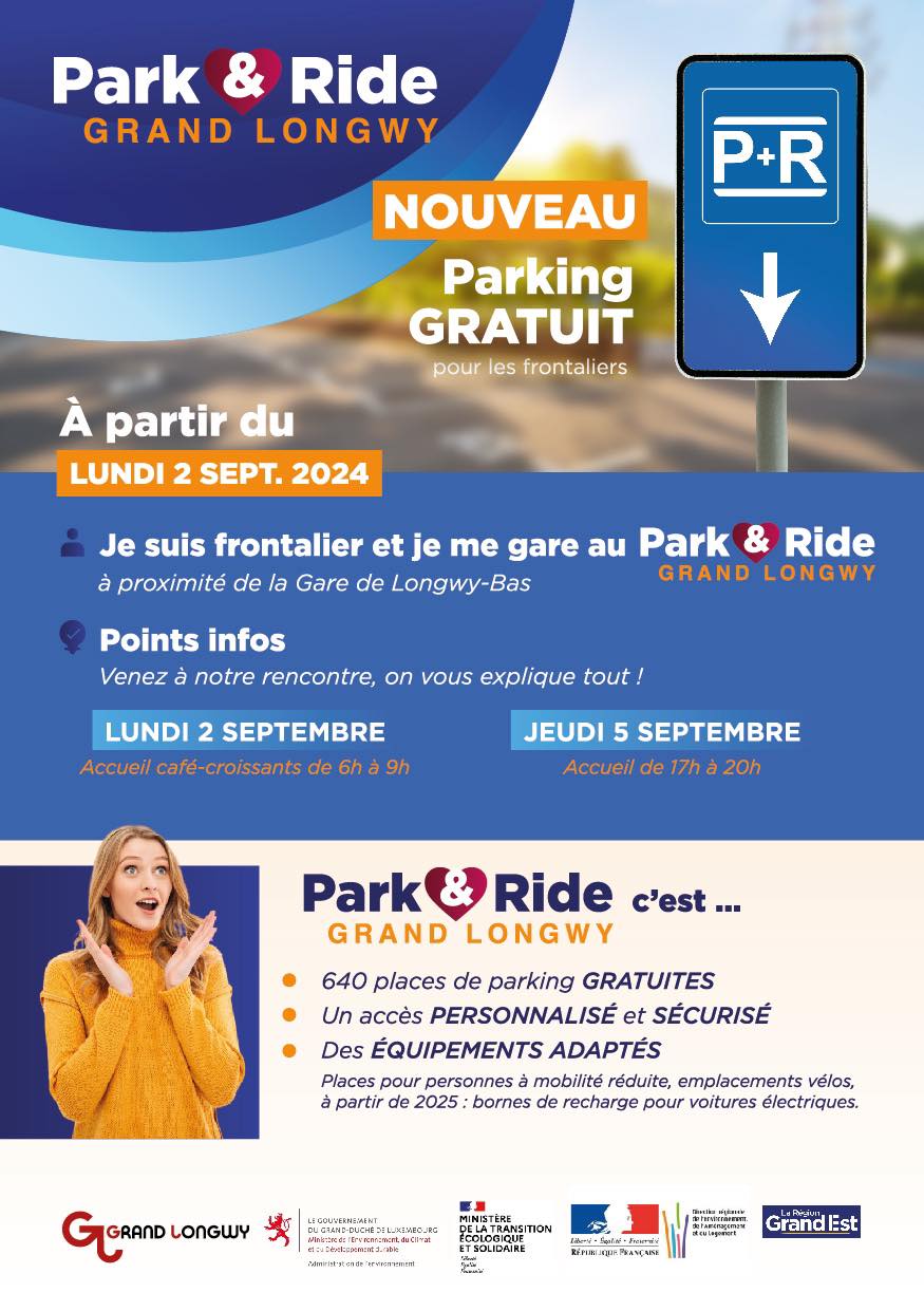 Park and Ride : ouverture lundi 2 septembre • Grand Longwy
